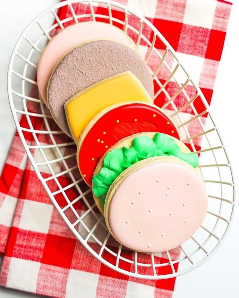 "Flippin' Awesome Dad" Cookie Burger Set | Off the Lyd Cookies & Co.